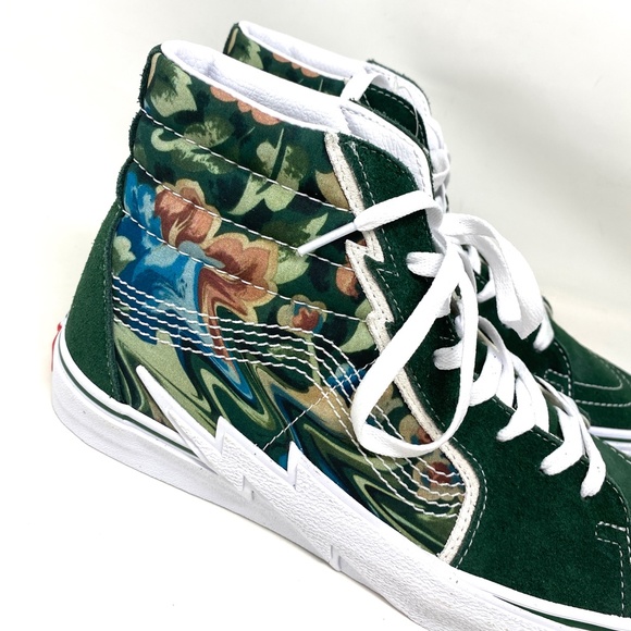 Vans | Shoes | Vans Sk8hi Green Mens High Top Suede Sneakers Shoes ...